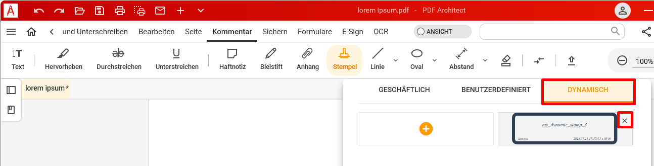 Wie kann ich einen Stempel zu meinem Dokument hinzufügen? – PDF Architect