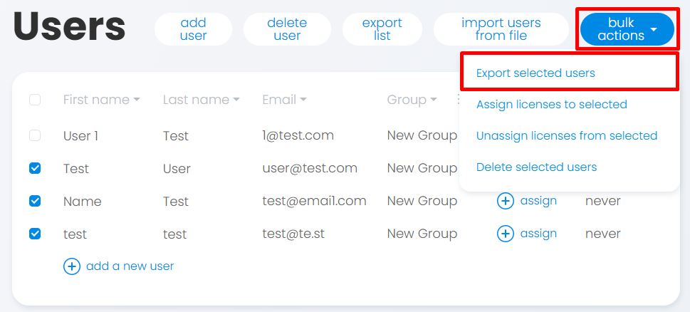 Export a user list and a group list – PDF Architect