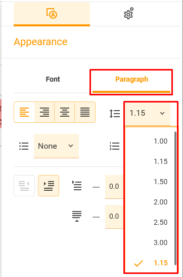 Paragraph Formatting Options – PDF Architect