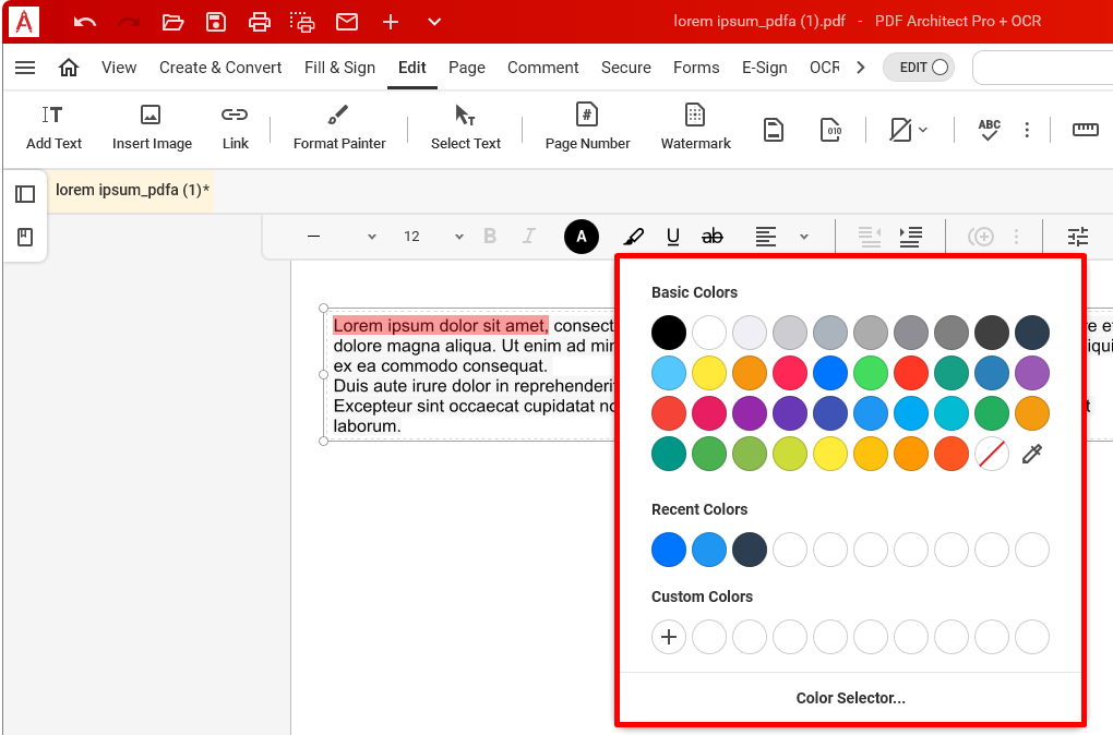 How to underline, highlight, or strikethrough text? – PDF Architect