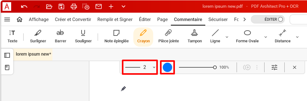 Comment utiliser l'outil Crayon / Dessin – PDF Architect
